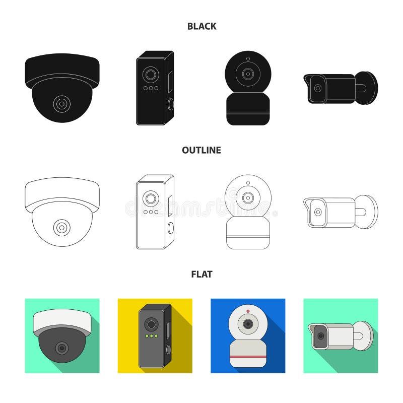 Vector Illustration of Cctv and Camera Logo. Collection of Cctv and ...