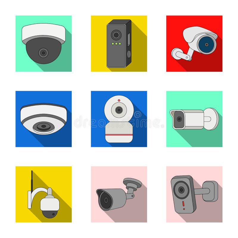 Vector Design of Cctv and Camera Sign. Set of Cctv and System Stock ...