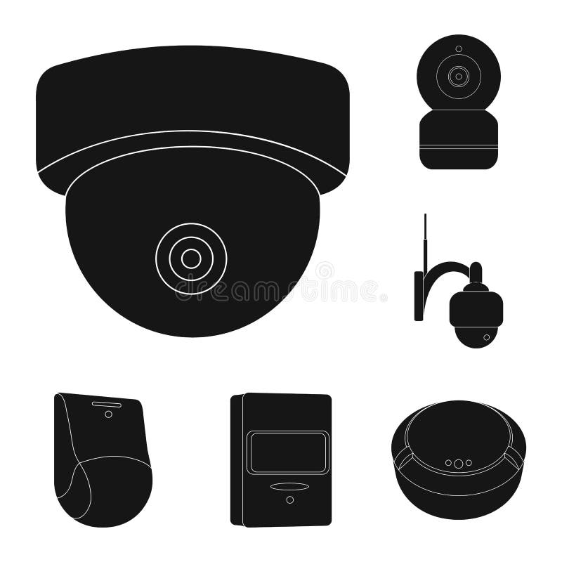 Vector Design of Cctv and Camera Sign. Set of Cctv and System Stock ...