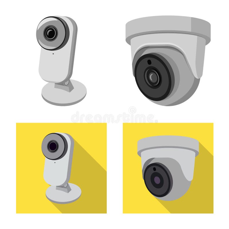 Vector Design of Cctv and Camera Sign. Collection of Cctv and System ...