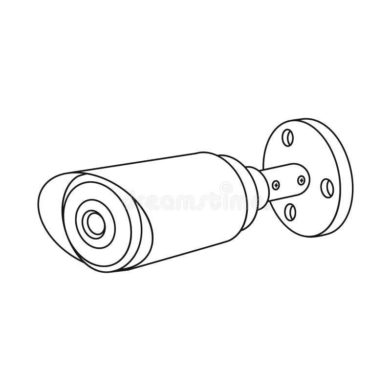 Vector Illustration of Cctv and Camera Sign. Collection of Cctv and ...
