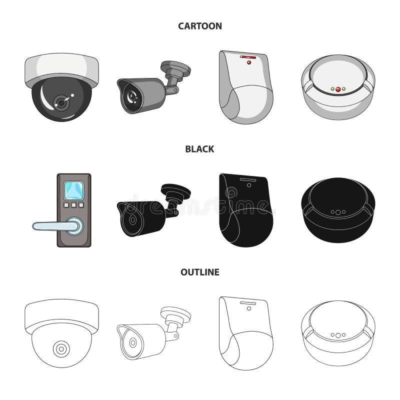 Vector Design of Cctv and Camera Symbol. Collection of Cctv and System ...
