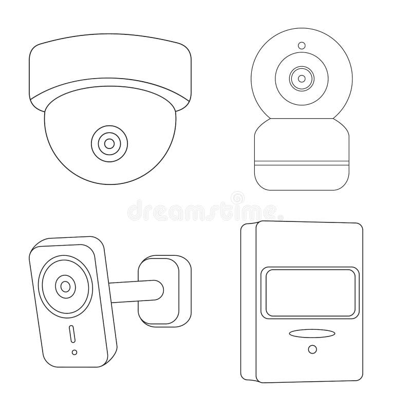 Vector Design of Cctv and Camera Symbol. Collection of Cctv and System ...