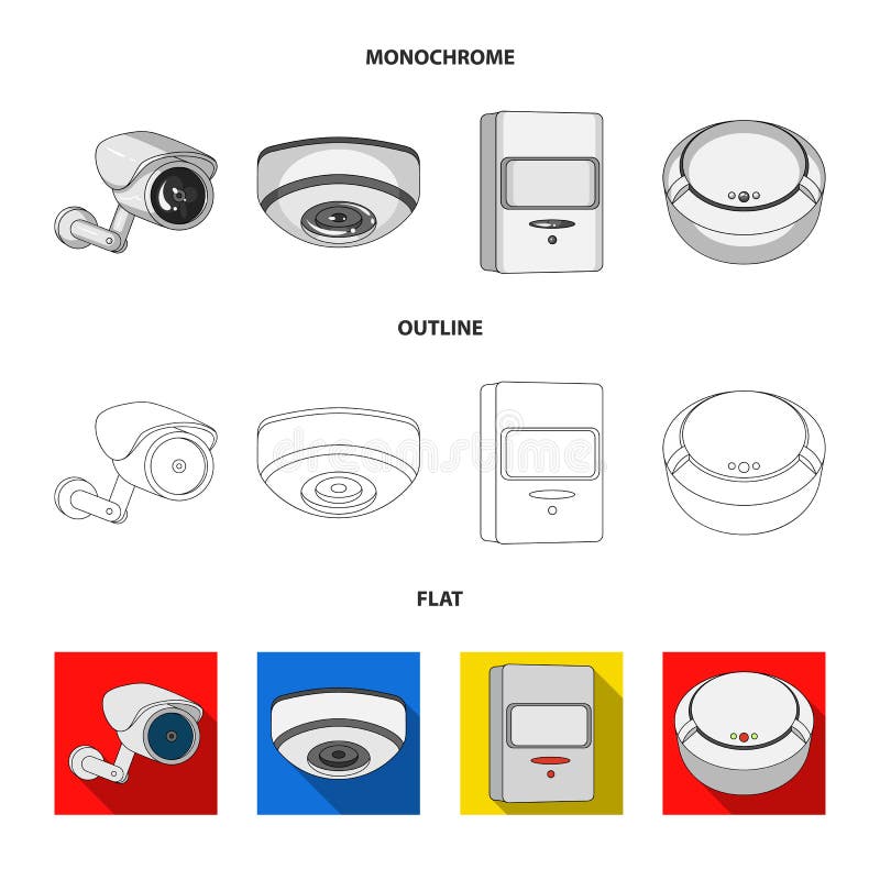 Vector Design of Cctv and Camera Symbol. Collection of Cctv and System ...