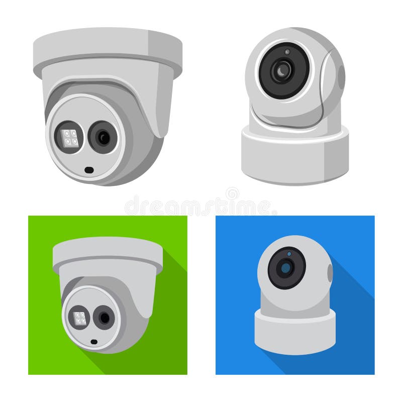 Vector Design of Cctv and Camera Icon. Set of Cctv and System Stock ...