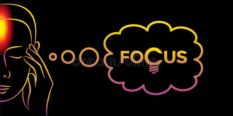 Vector Illustration of Centering the Mind and Focus, the Concept of ...