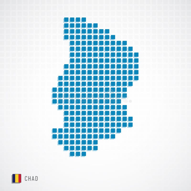 Chad map and flag icon stock vector. Illustration of national - 116099069