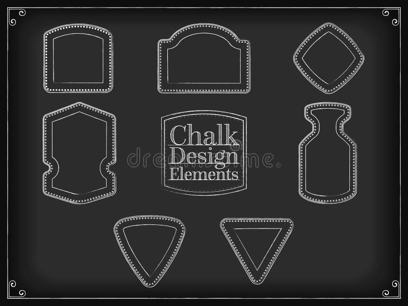 Vector Illustration Chalk Design Elements Stock Vector - Illustration ...
