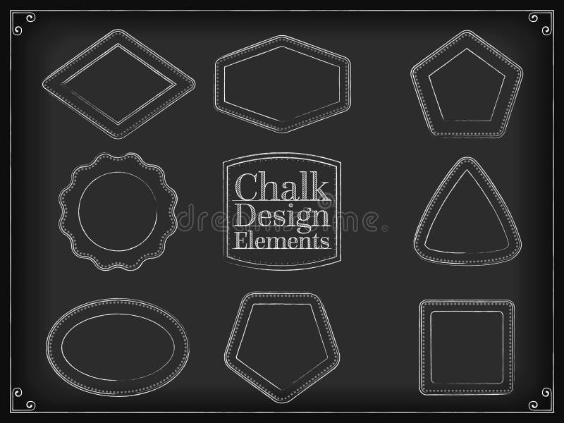 Vector Illustration Chalk Design Elements Stock Vector - Illustration ...