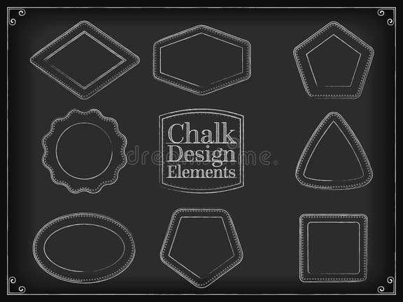 Vector Illustration Chalk Design Elements Stock Vector - Illustration ...