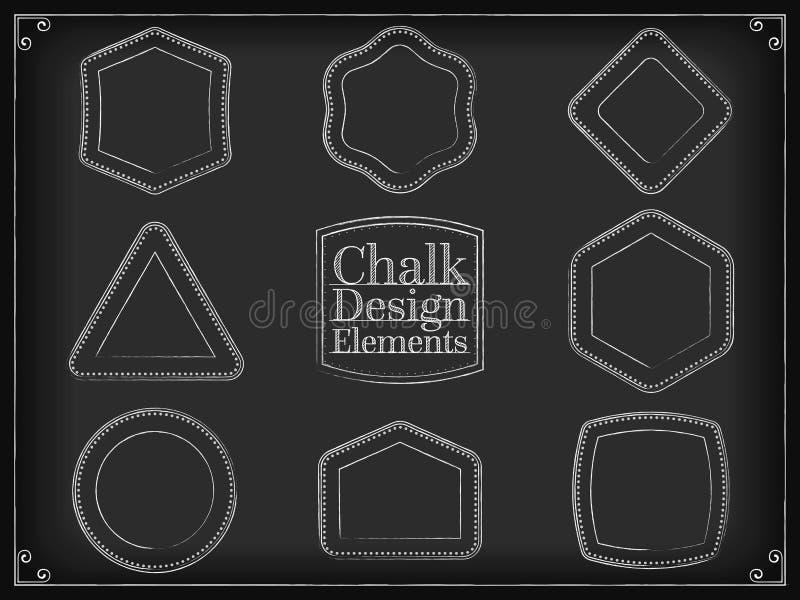 Vector Illustration Chalk Design Elements Stock Vector - Illustration ...