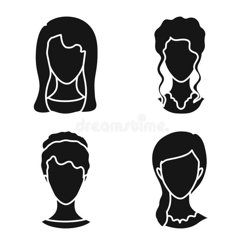 Vector Design of Character and Profile Logo. Collection of Character ...