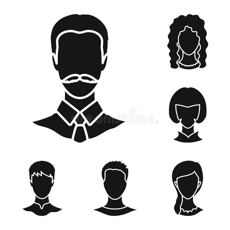 Vector Illustration of Character and Profile Logo. Collection of ...