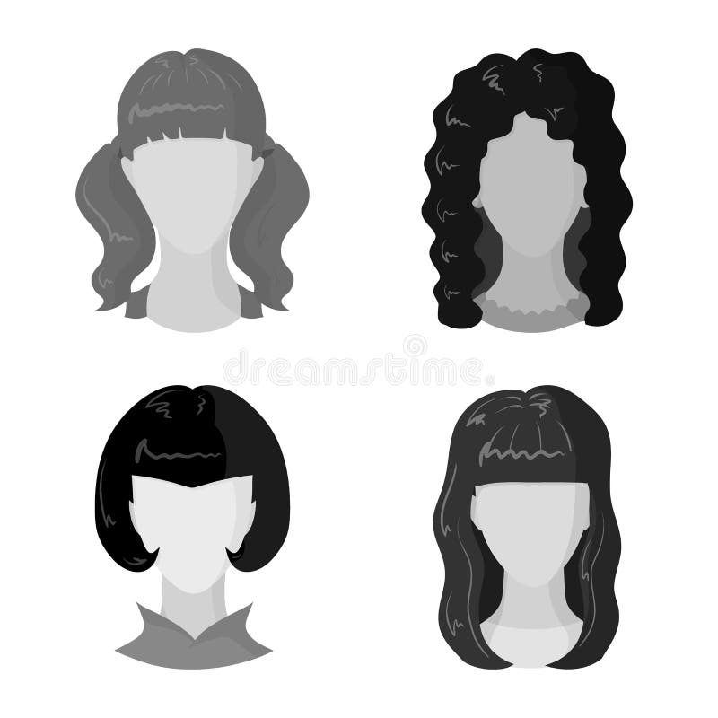 Vector Design of Character and Profile Sign. Collection of Character ...