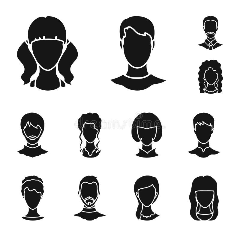 Vector Design of Character and Profile Symbol. Set of Character and ...
