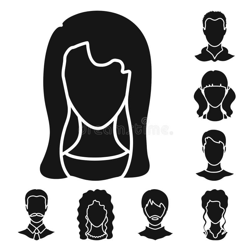 Vector Design of Character and Profile Symbol. Set of Character and ...