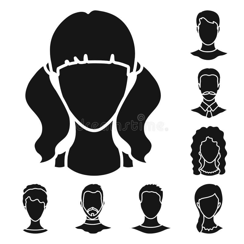 Vector Design of Character and Profile Symbol. Collection of Character ...
