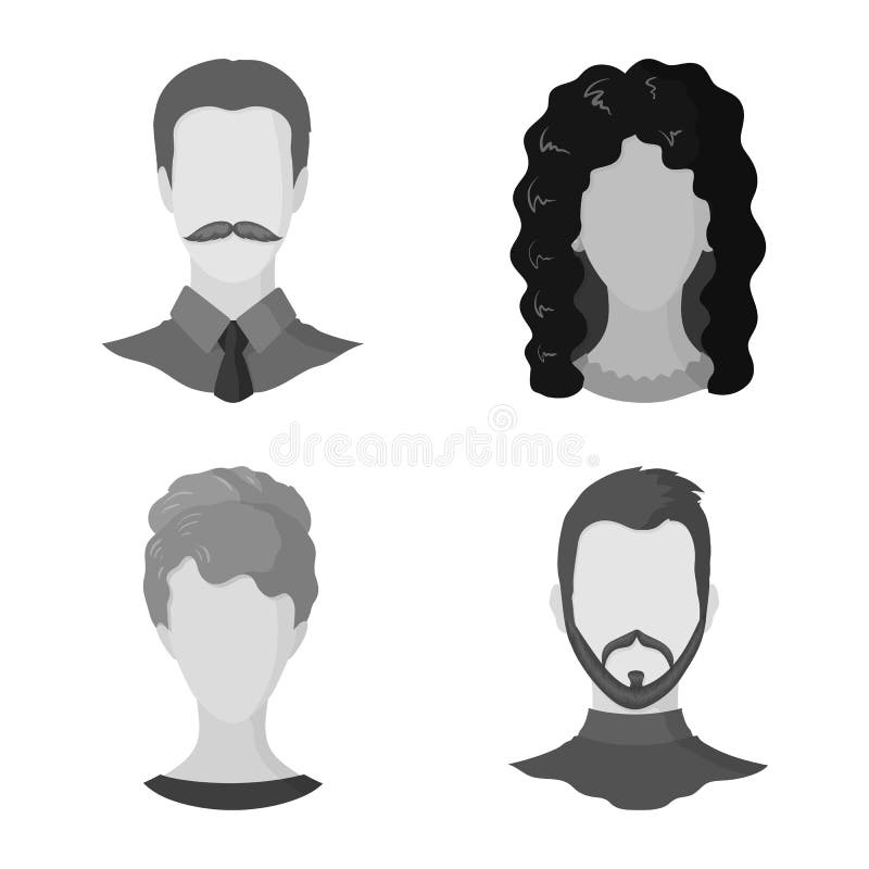 Vector Design of Character and Profile Symbol. Collection of Character ...