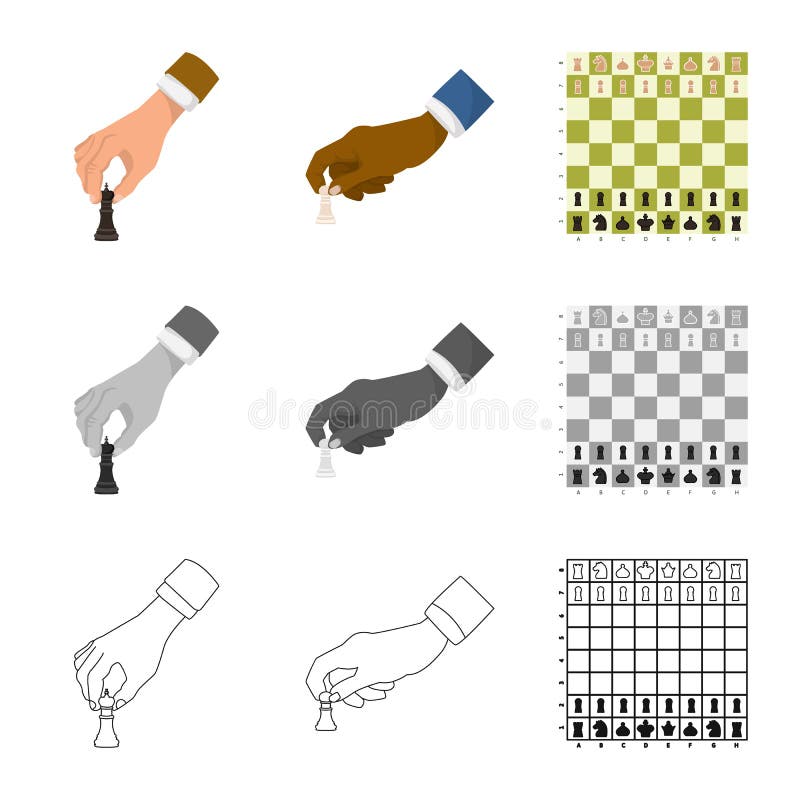 Vector Design of Checkmate and Thin Logo. Set of Checkmate and Target ...