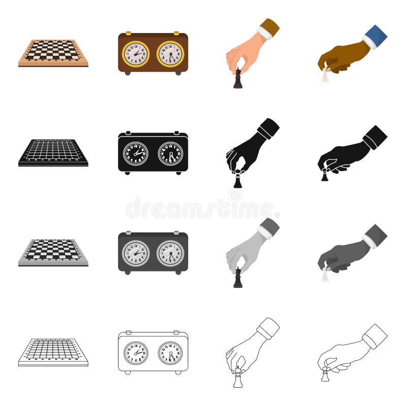 Vector Design of Checkmate and Thin Logo. Set of Checkmate and Target ...