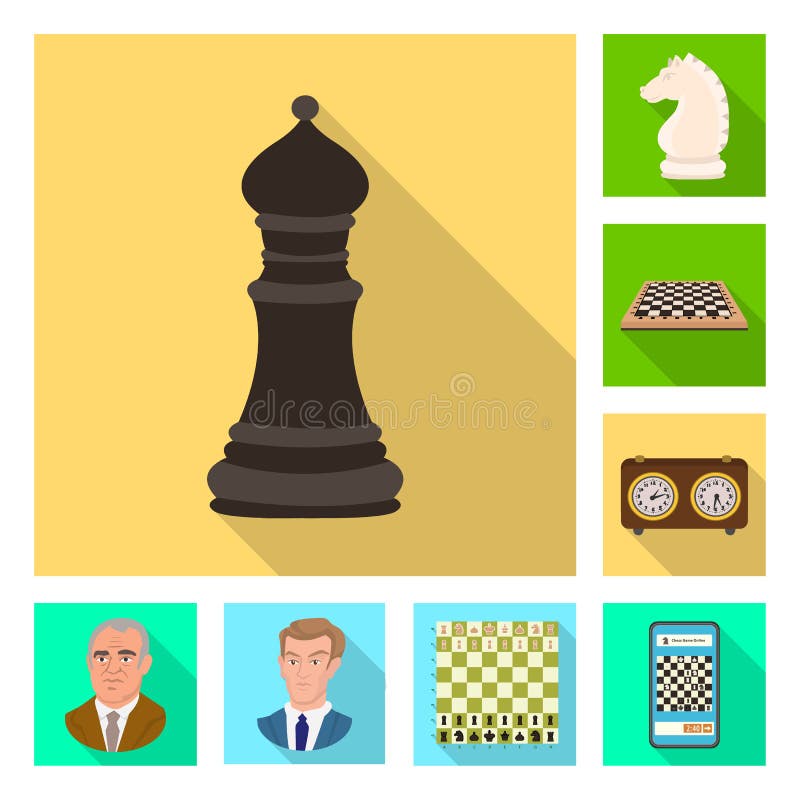 Vector Illustration of Checkmate and Thin Icon. Collection of Checkmate ...