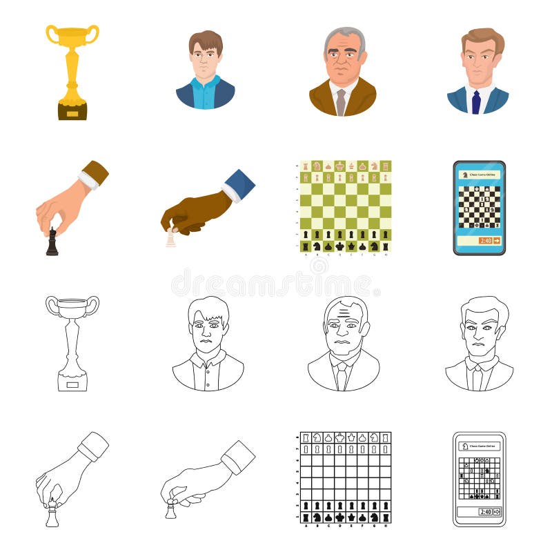 Vector Design of Checkmate and Thin Sign. Set of Checkmate and Target ...