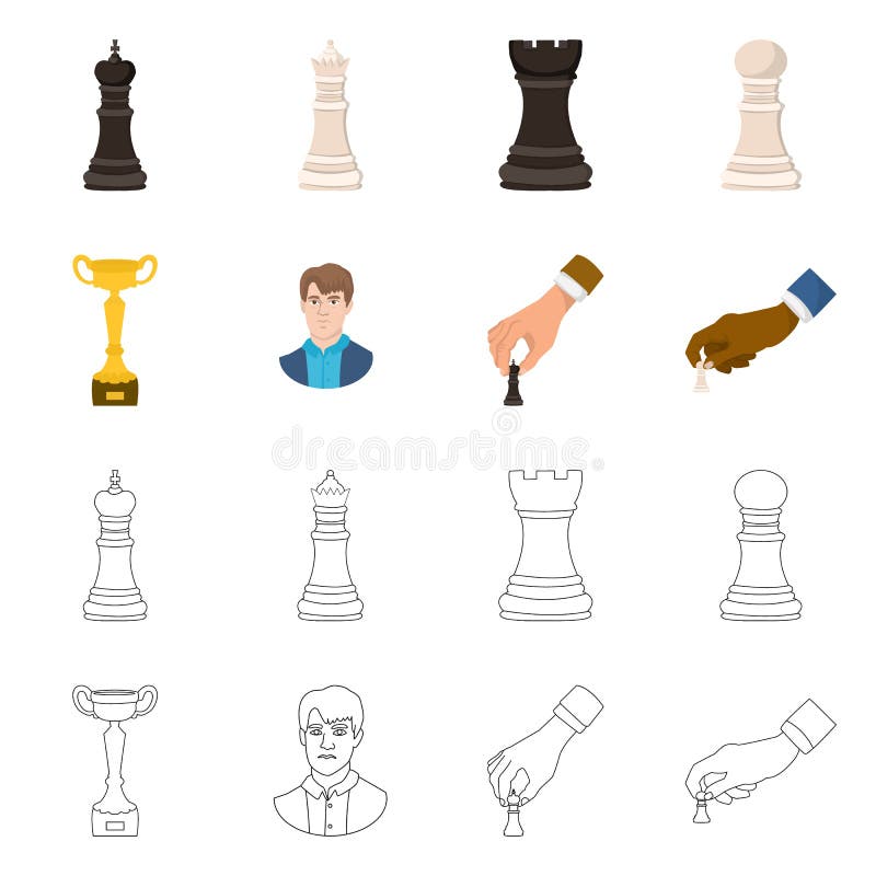 Vector Design of Checkmate and Thin Sign. Set of Checkmate and Target ...