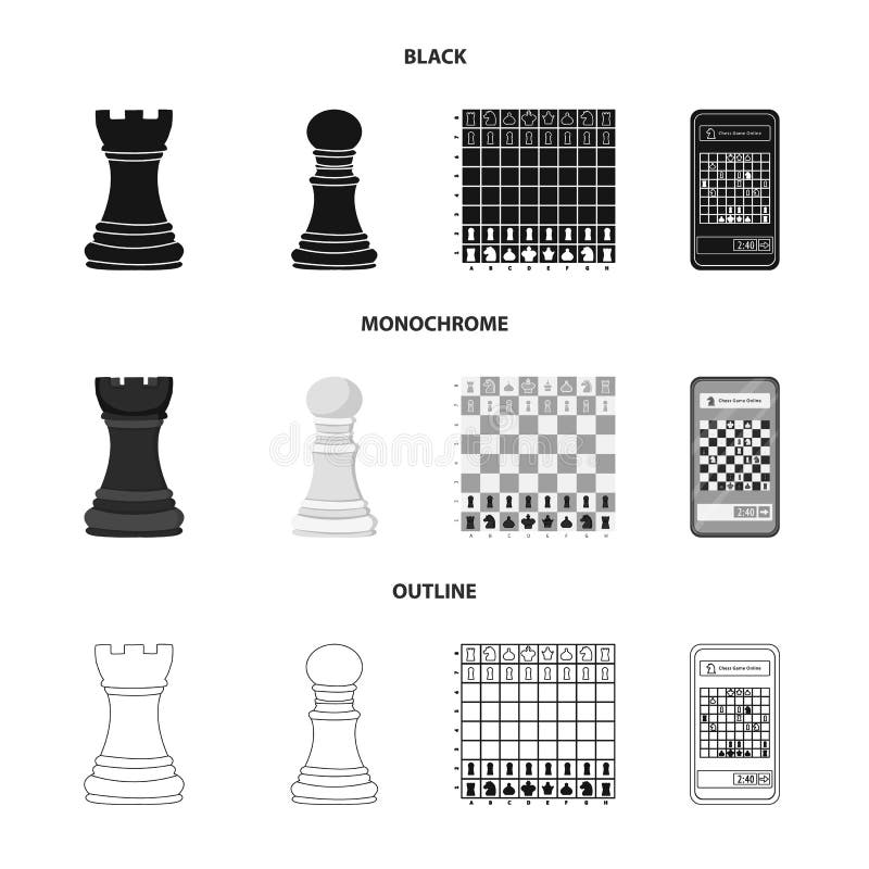 Vector Design of Checkmate and Thin Sign. Collection of Checkmate and ...