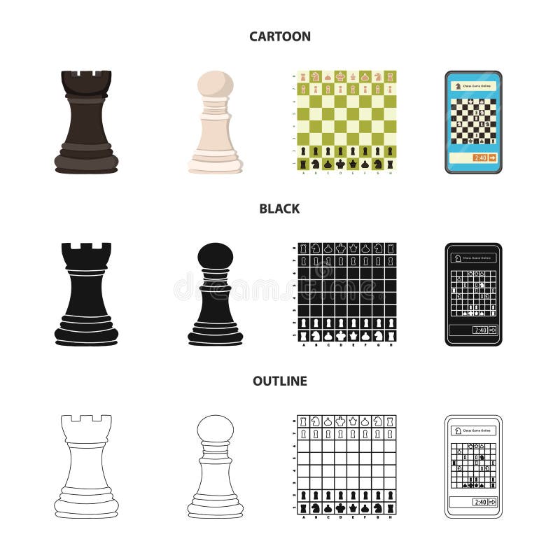 Vector Design of Checkmate and Thin Symbol. Set of Checkmate and Target ...