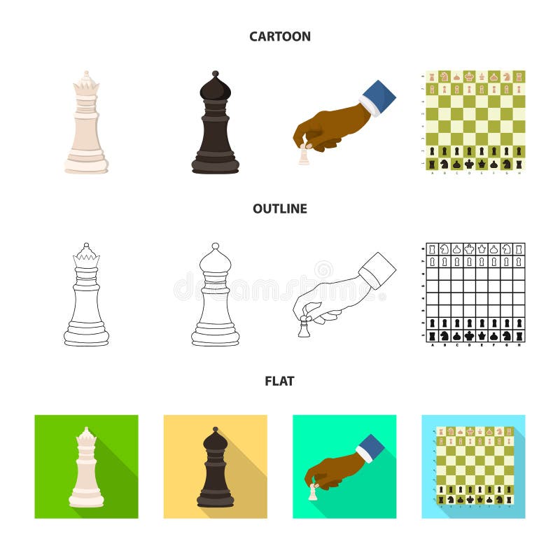 Vector Design of Checkmate and Thin Symbol. Set of Checkmate and Target ...