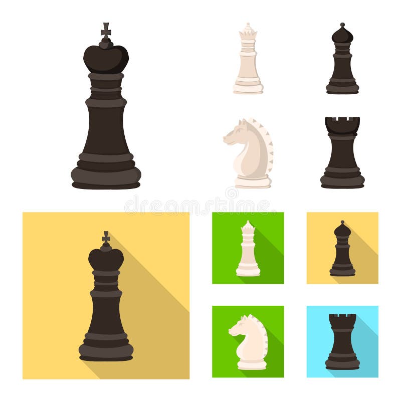 Vector Design of Checkmate and Thin Icon. Set of Checkmate and Target ...