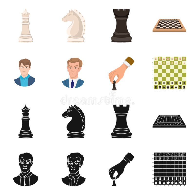 Vector Illustration of Checkmate and Thin Symbol. Collection of ...