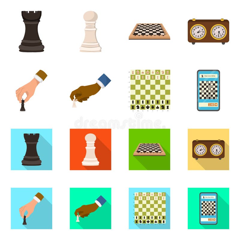 Vector Illustration of Checkmate and Thin Symbol. Collection of ...