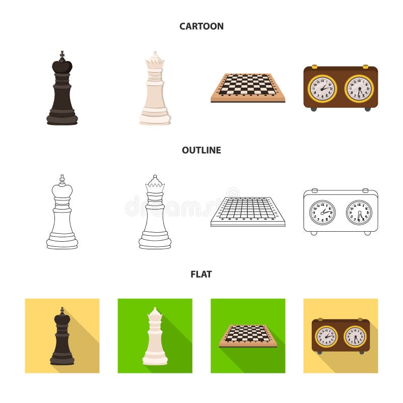 Vector Design of Checkmate and Thin Icon. Collection of Checkmate and ...