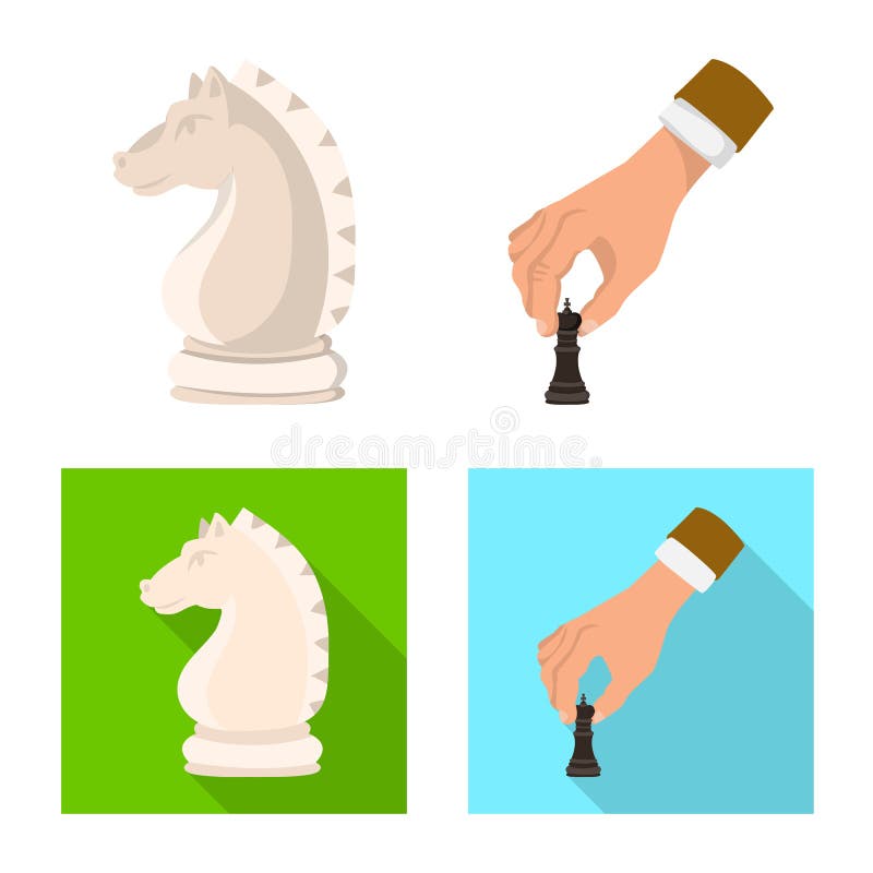 Vector Illustration of Checkmate and Thin Symbol. Set of Checkmate and ...