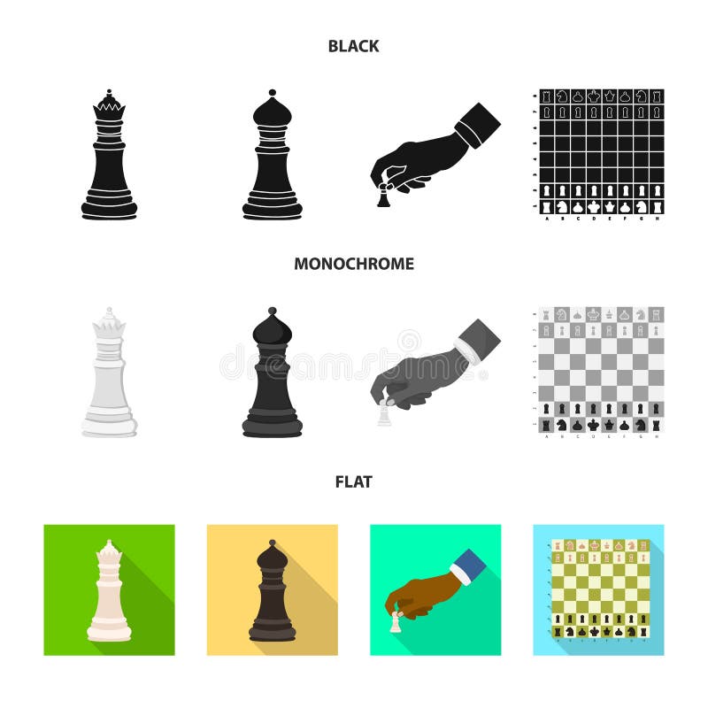 Vector Design of Checkmate and Thin Icon. Collection of Checkmate and ...