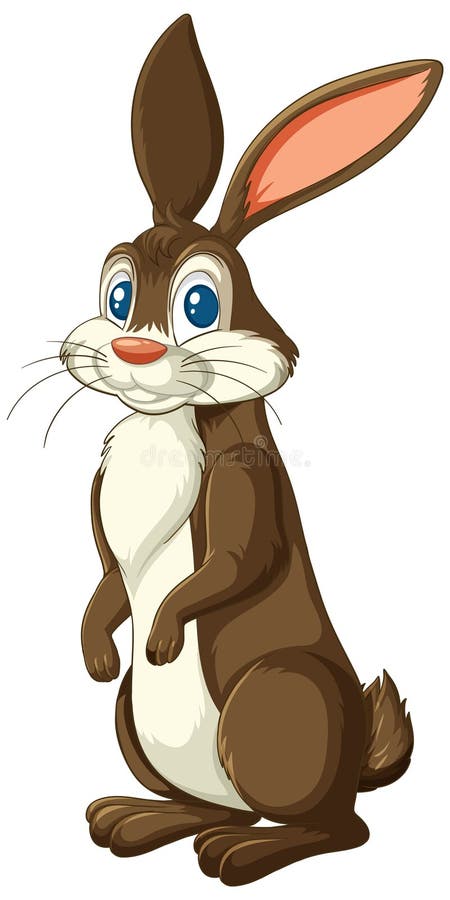 A cheerful brown rabbit stock vector. Illustration of vertical - 314348722