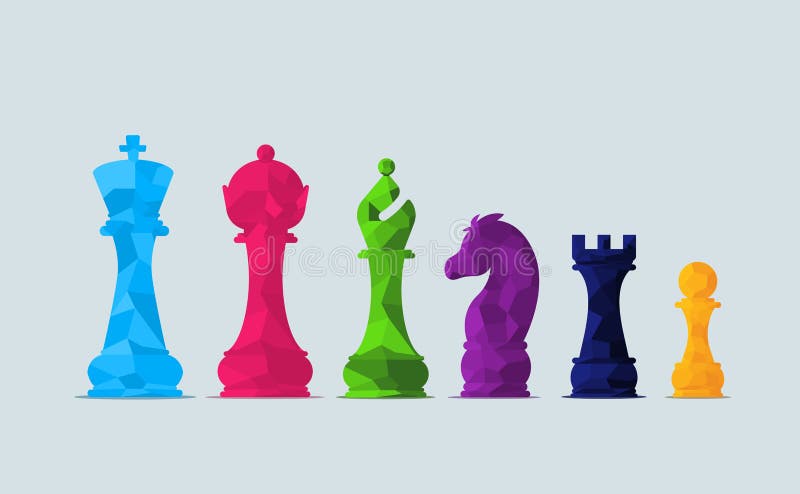 Vector Illustration of Chess Pieces Set Icon. Chess Pieces Set Icon in ...