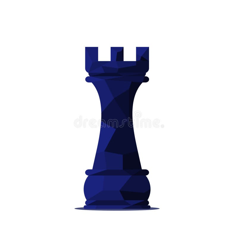 Vector Illustration of Chess Rook Pieces Icon. Chess Rook Pieces in Low ...