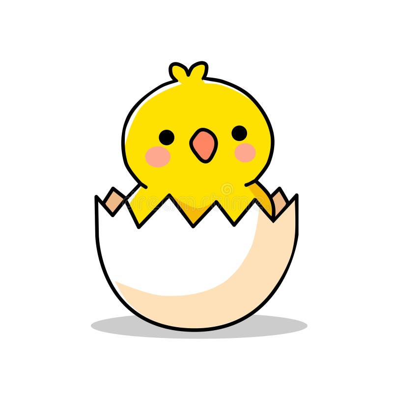 Chick Coming Out Egg Stock Illustrations – 115 Chick Coming Out Egg ...