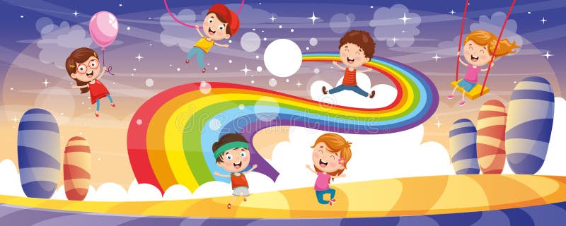 Vector Illustration of Children Background Stock Vector - Illustration ...