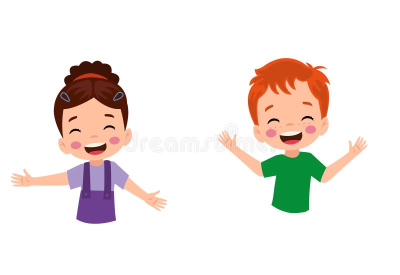 Vector Illustration of Children Playing Stock Illustration ...