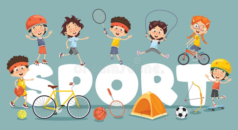 Vector Illustration of Children Sport Background Stock Vector ...