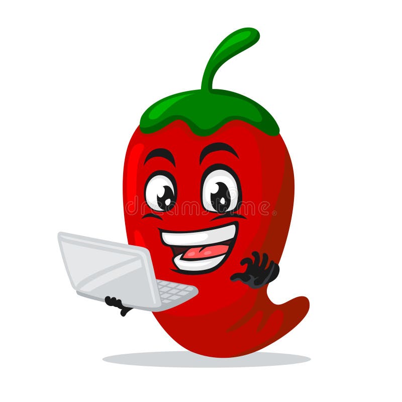 Vector Illustration of Chilli Mascot or Character Stock Vector ...