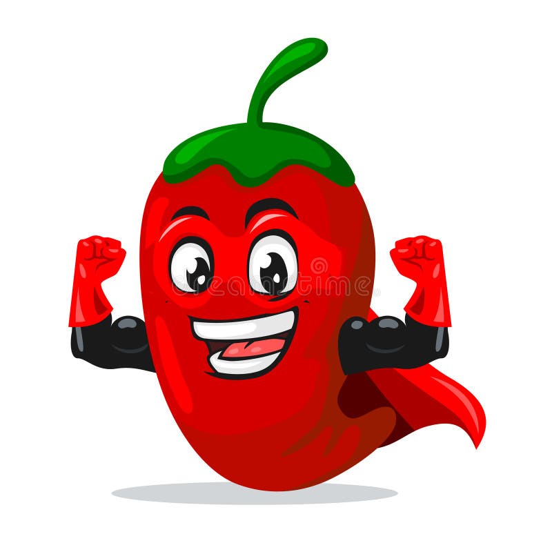 Vector Illustration of Chilli Mascot or Character Stock Vector ...
