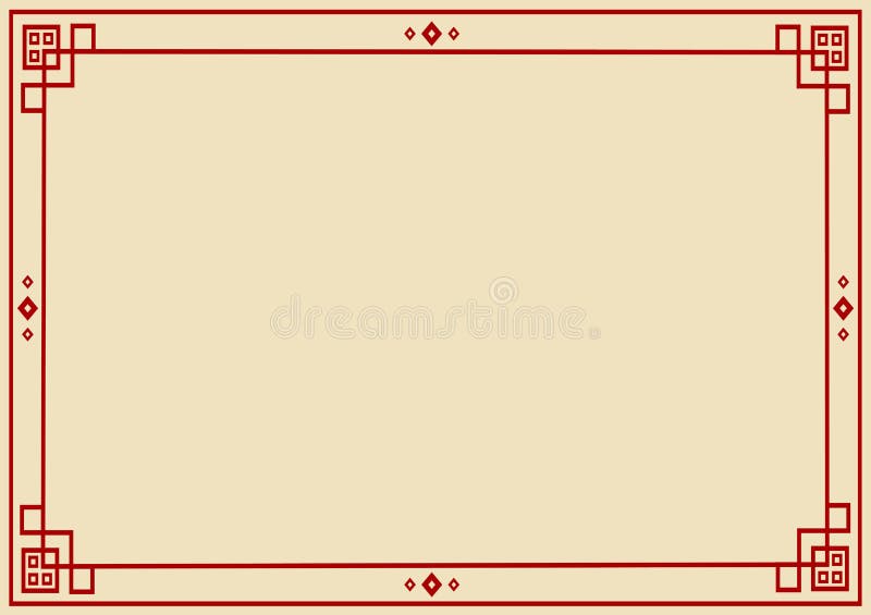 Vector Illustration of Chinese Border Frame Stock Illustration ...