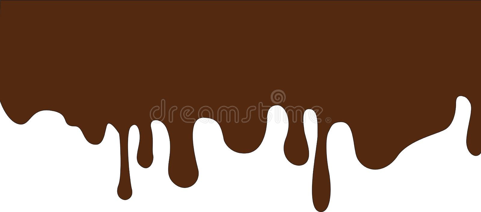 Chocolate Drip Splash. Liquid Blot Isolated White Transparent ...