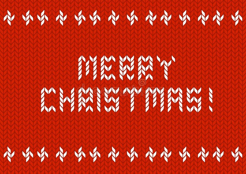 Vector Illustration of Christmas. Woolen Yarn Pattern Stock Vector ...