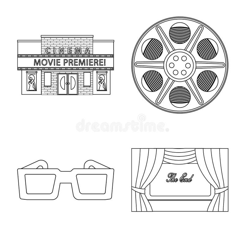Vector Design of Cinematography and Studio Logo. Collection of ...