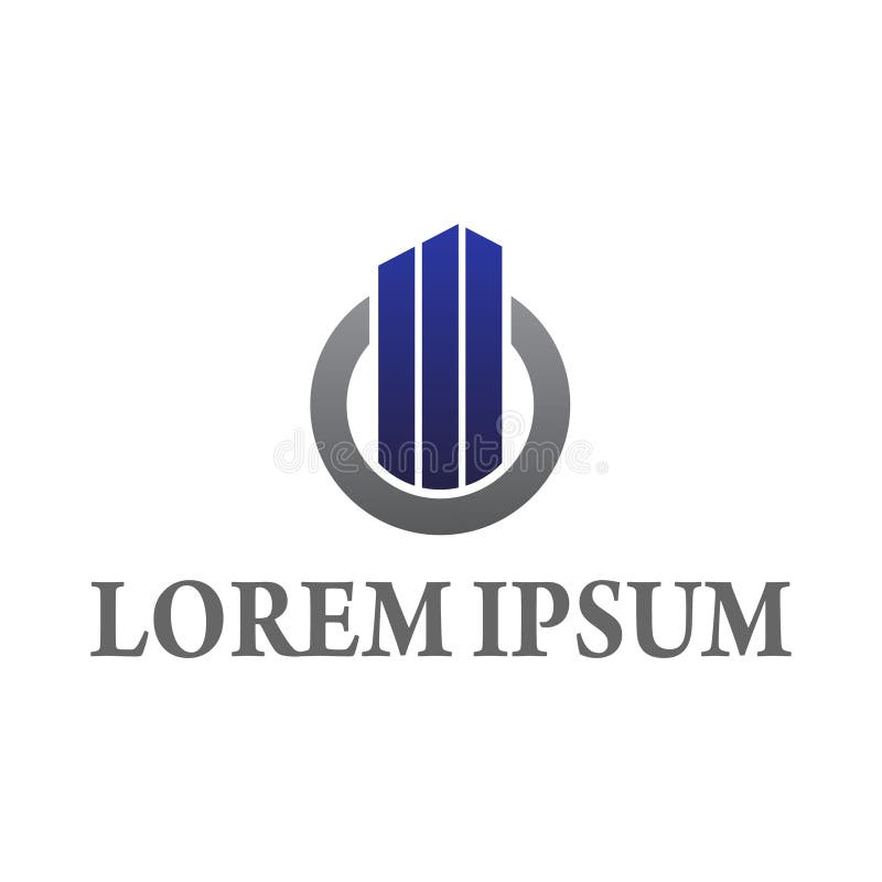 Vector Illustration Circle and Building Icon Logo Design Stock Vector ...